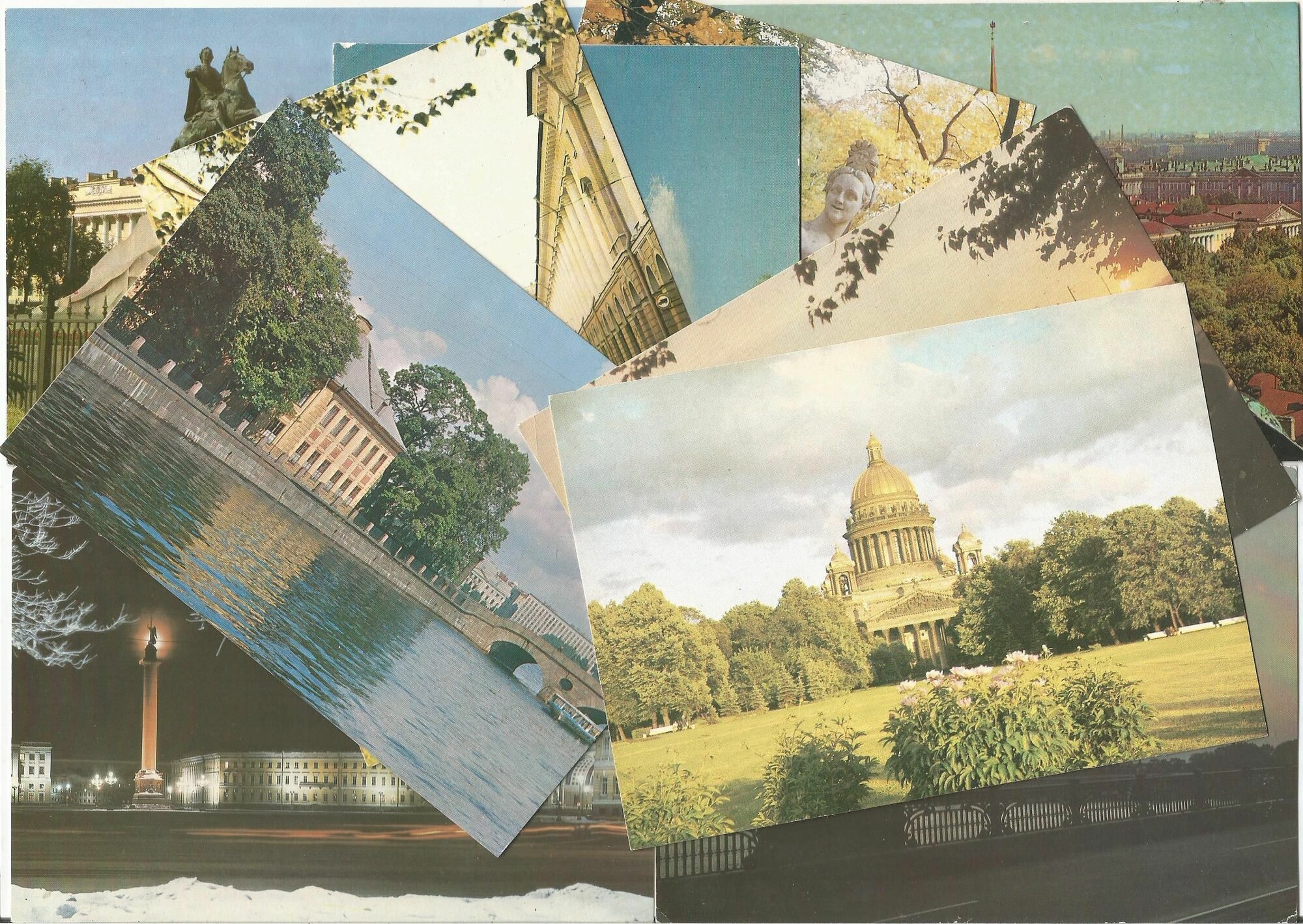 Набор открыток СССР 1979 - 1987 год. Города. Ленинград. Чистые, комплект 10 штук. Карточка коллекционная