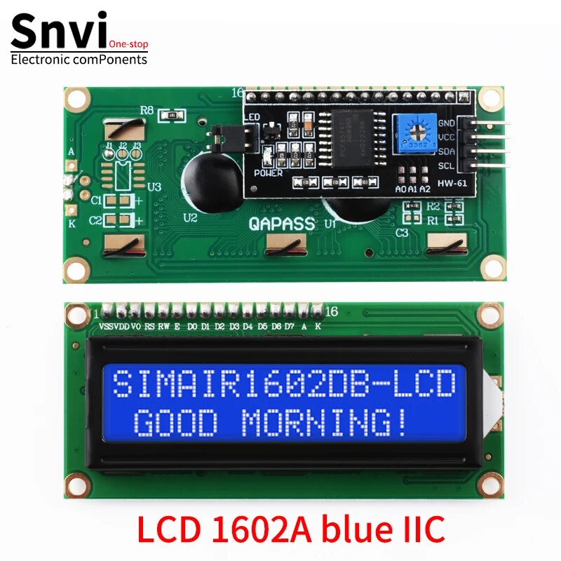 ЖК-дисплей SNVI LCD1602 16x2 LCD1602 Blue I2C