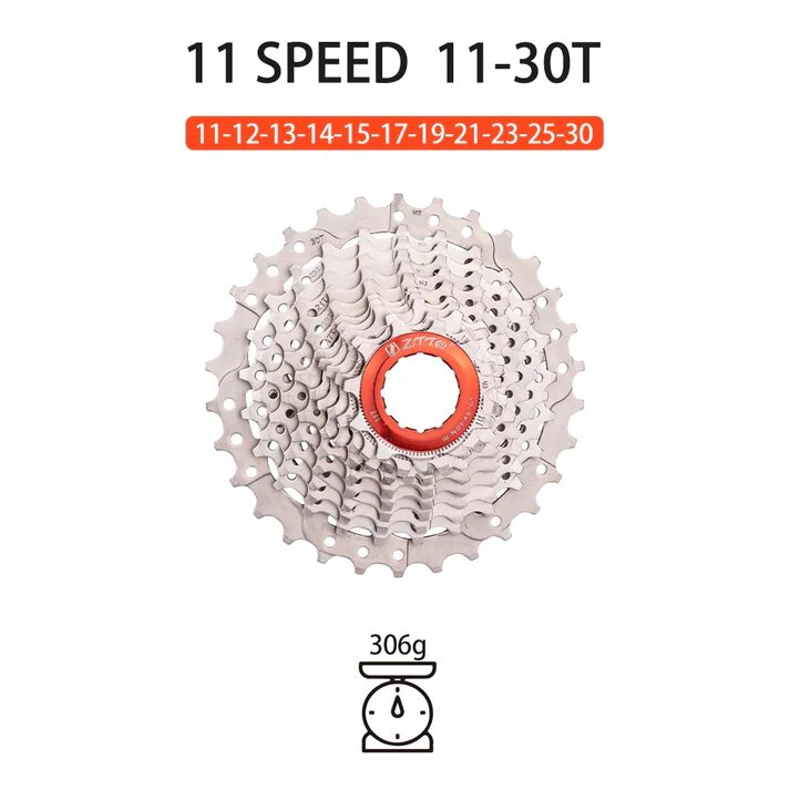 Кассета велосипедная ZTTO 11 скоростей, диапазон 11-30T Silver