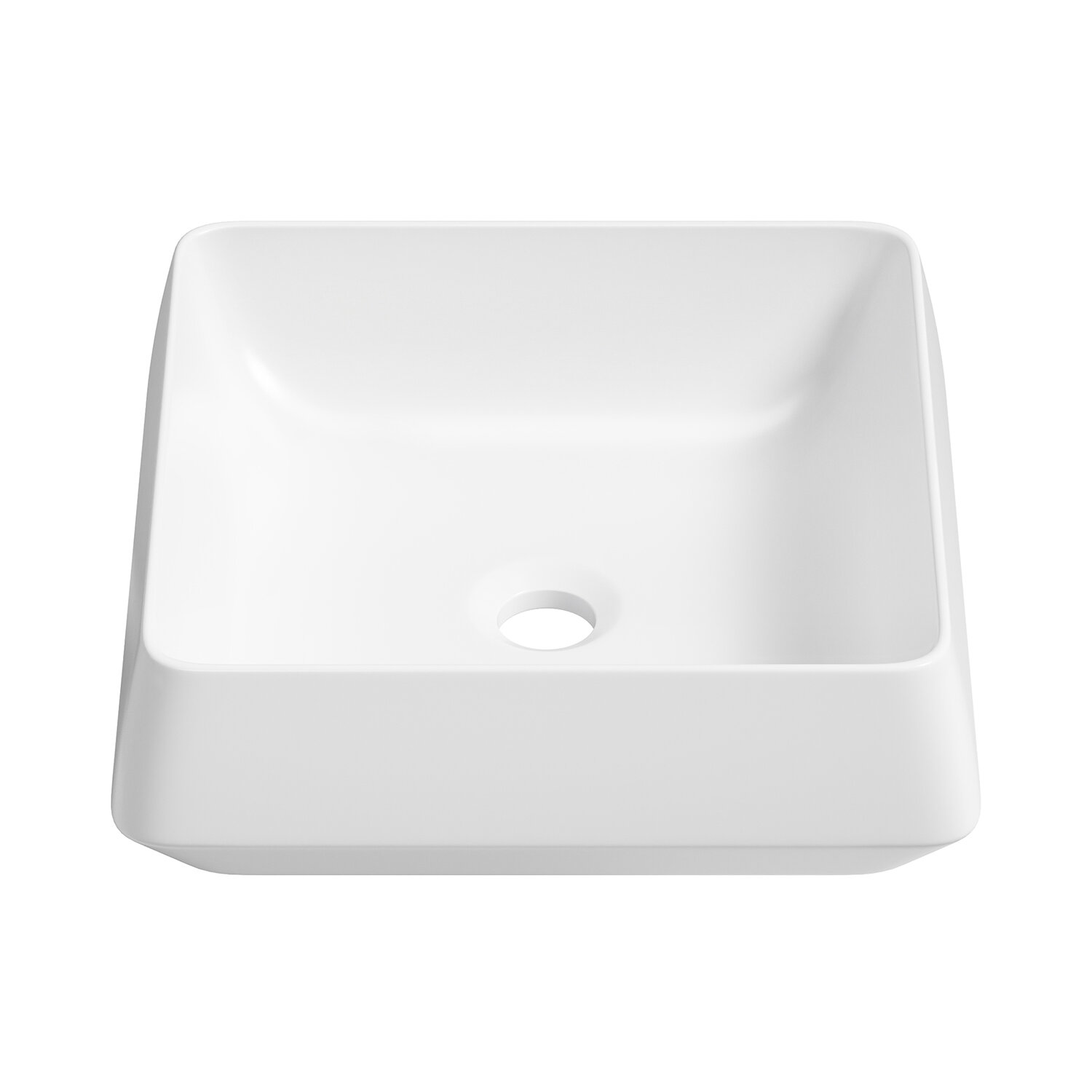 Накладная раковина в ванную комнату Lavinia Boho Bathroom Sink 33311109: квадратная раковина, ширина умывальника 38 см, цвет глянцевый белый