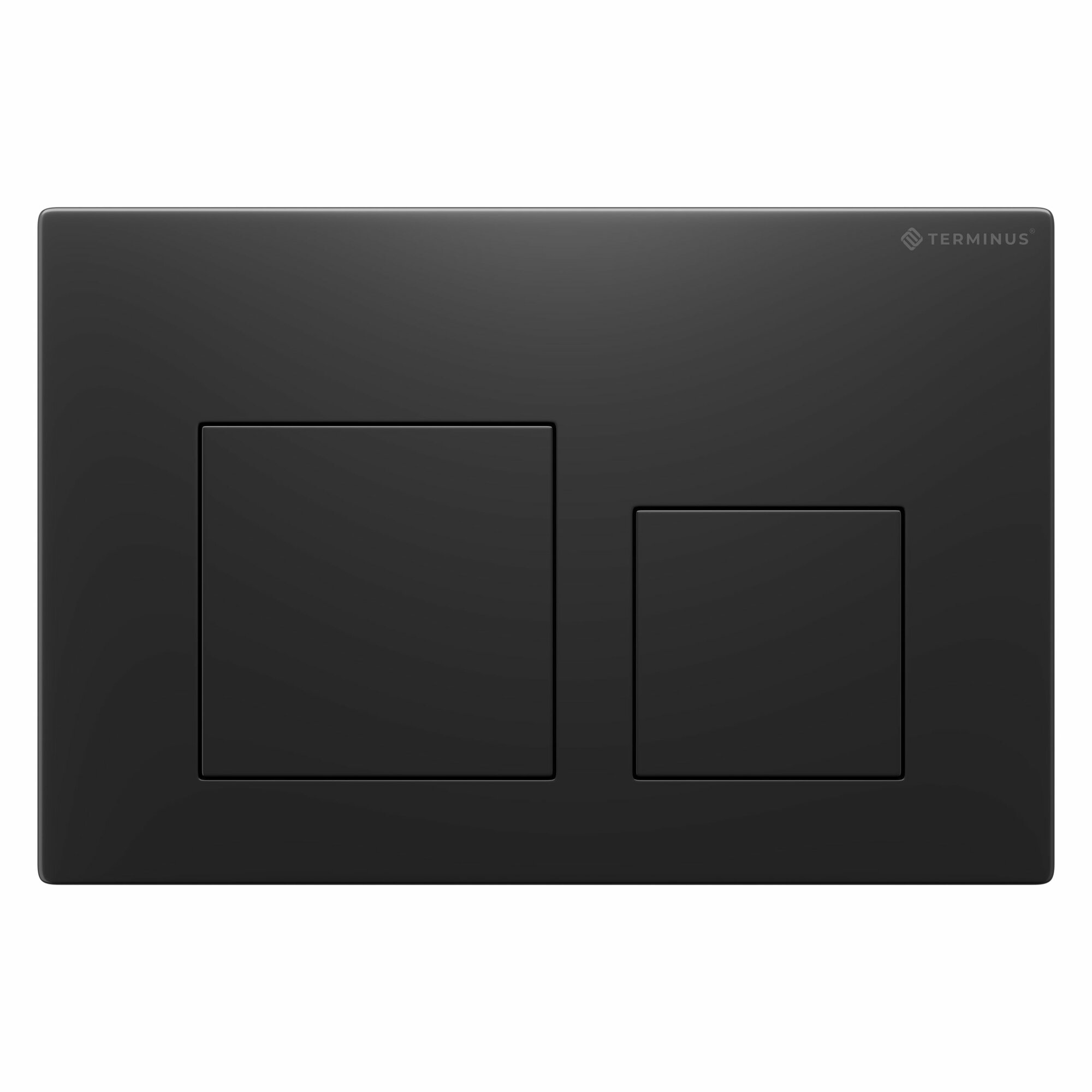 Клавиша смыва для инсталляции Terminus Classic кнопка квадрат цвет чёрный матовый