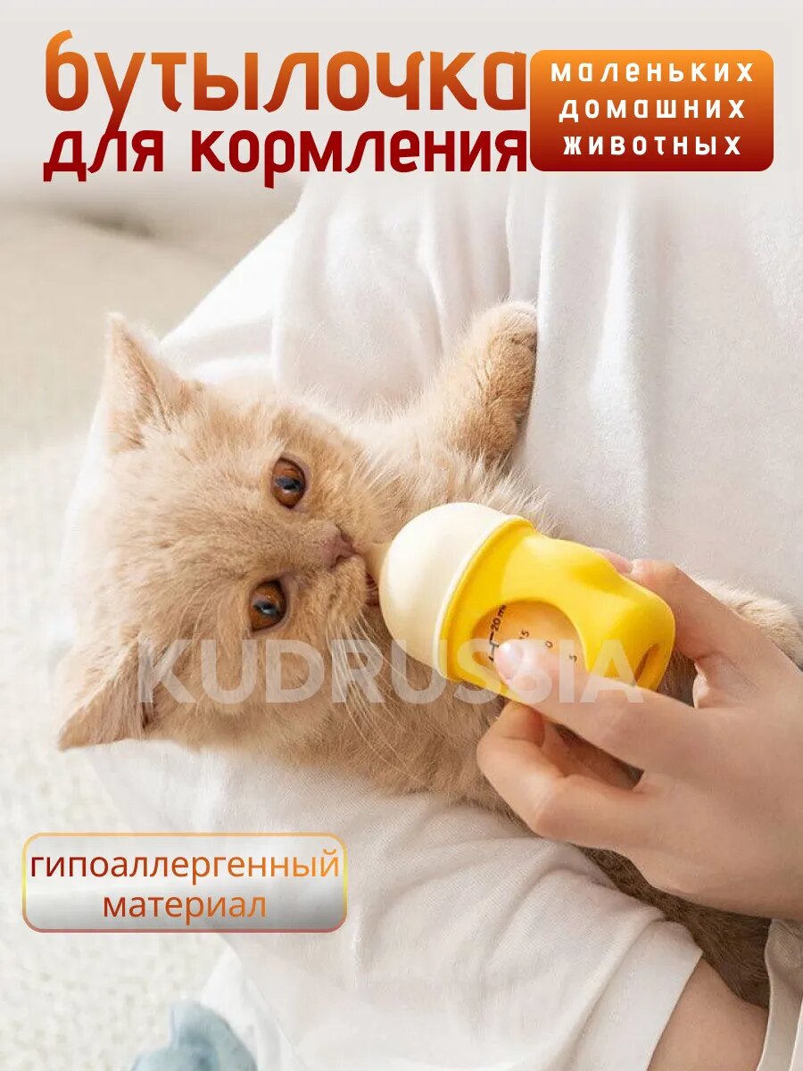 Бутылочка для новорожденных кошек и собак с сосками