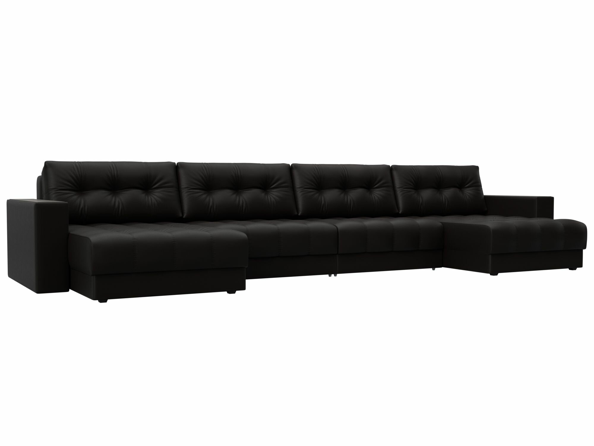 Диван П-образный с декором Бруно НПБ Лонг, Экокожа