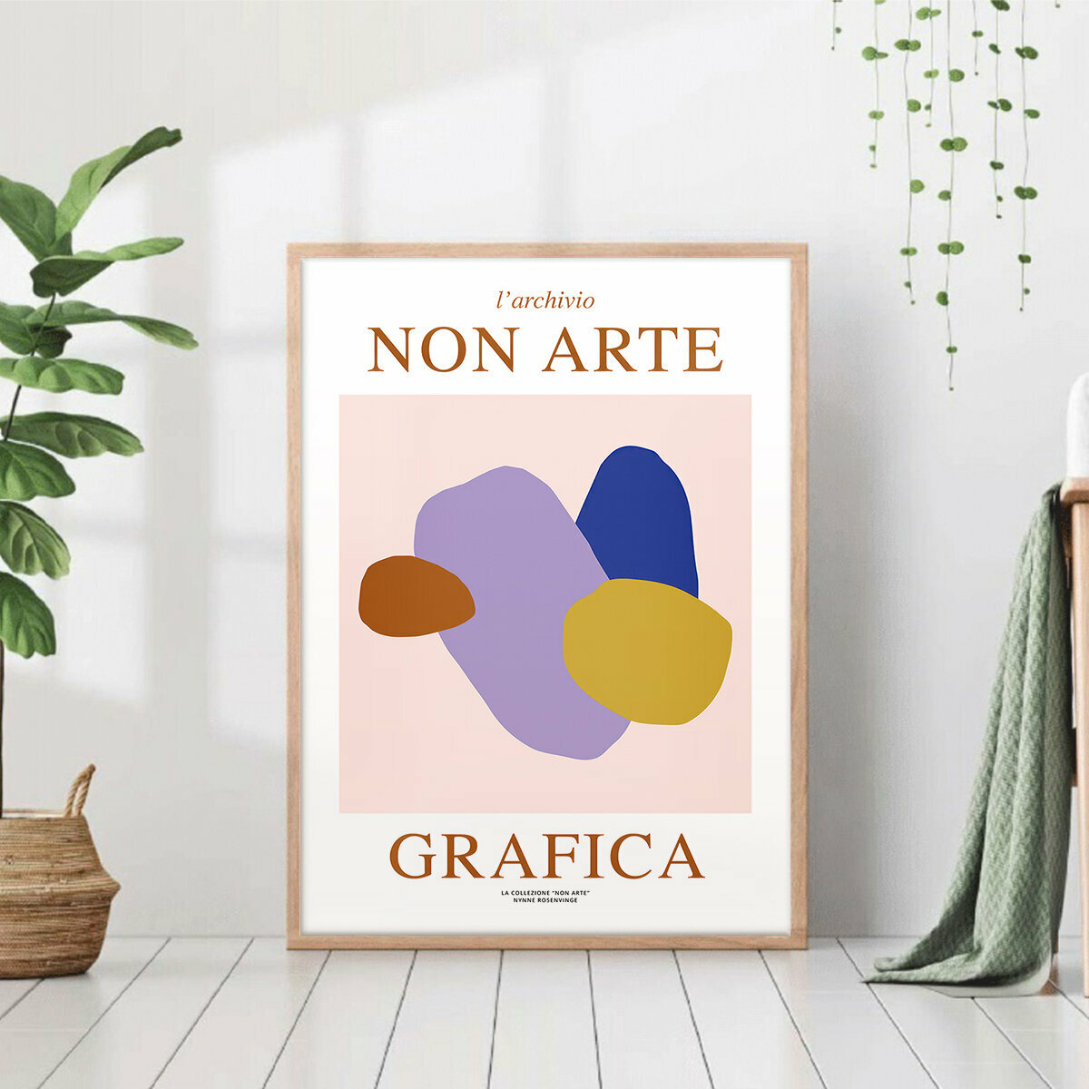 Постер "Абстракция афиша графика" 50x70 без рамки для интерьера на стену