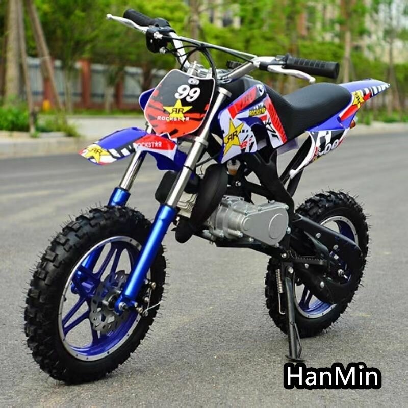 49CC+Детский мотоцикл, Бензиновый кроссовый мотоцикл питбайк+2-х тактным двигателем+10-дюймовые колеса