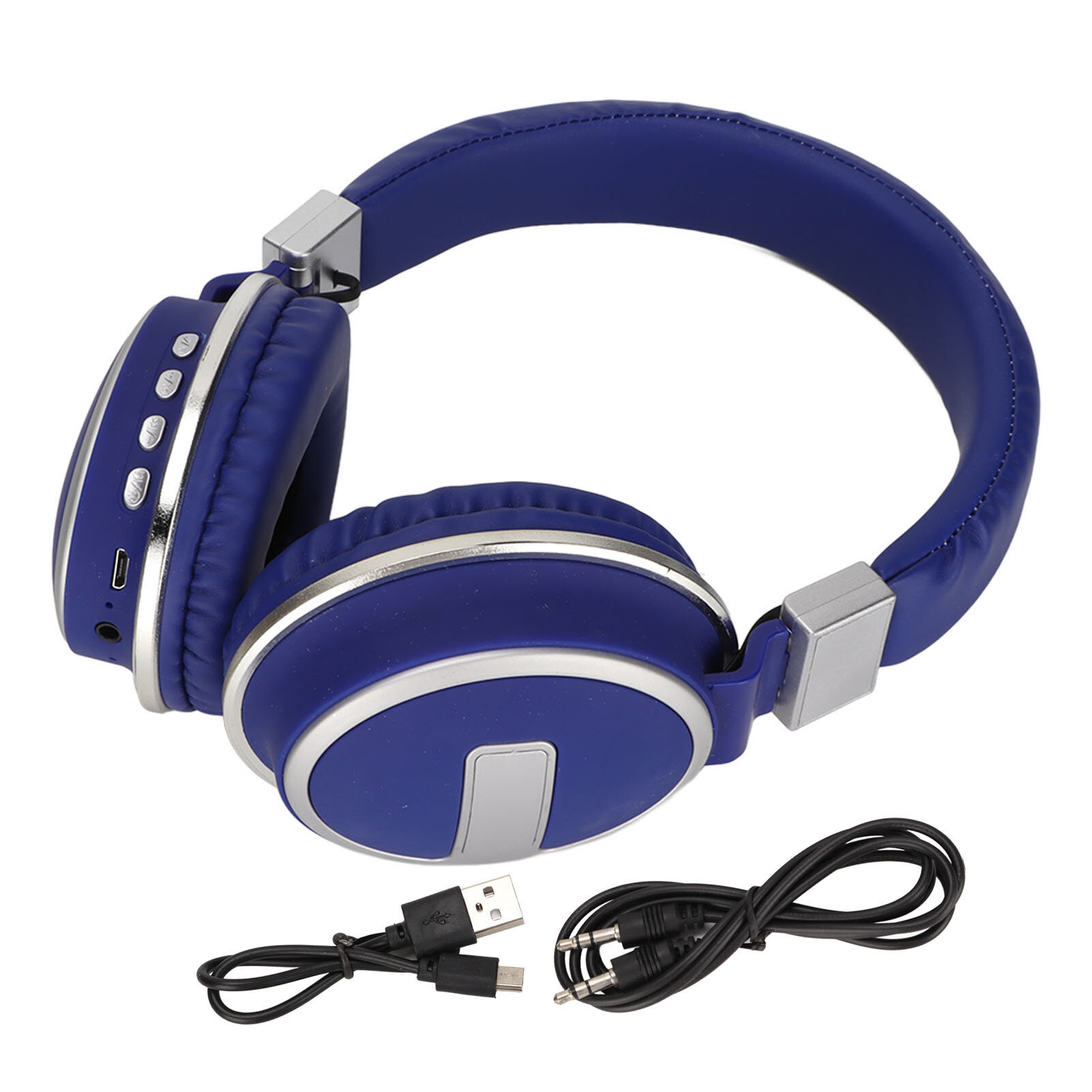 LX‑510BT Bluetooth-гарнитура со складной вилкой, удобные кожаные амбушюры, музыкальные наушники для ПК, синий цвет