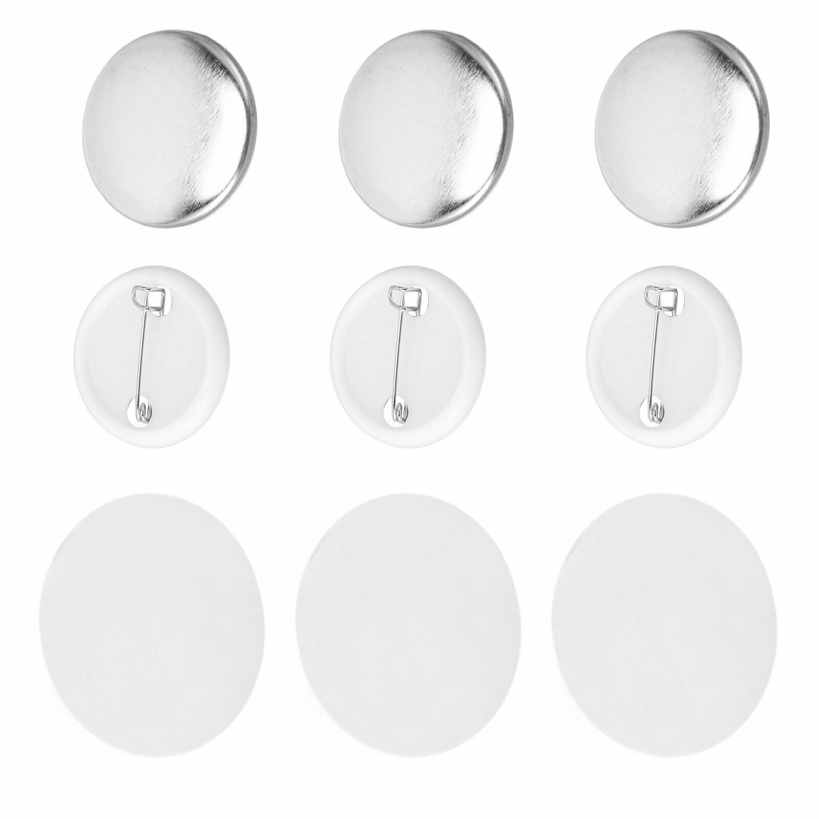 100 компл, детали для задней кнопки, круглая форма, металлическая задняя булавка, набор деталей для значков «сделай сам», для рюкзаков для одежды, 25 мм/1,0 дюйма