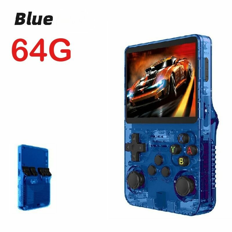 Retro Кабельная консоль видеоигр R36S Двойная система 3.5 - дюймовый IPS экран Портативный портативный видеоплеер 64G/128G Дополнительно