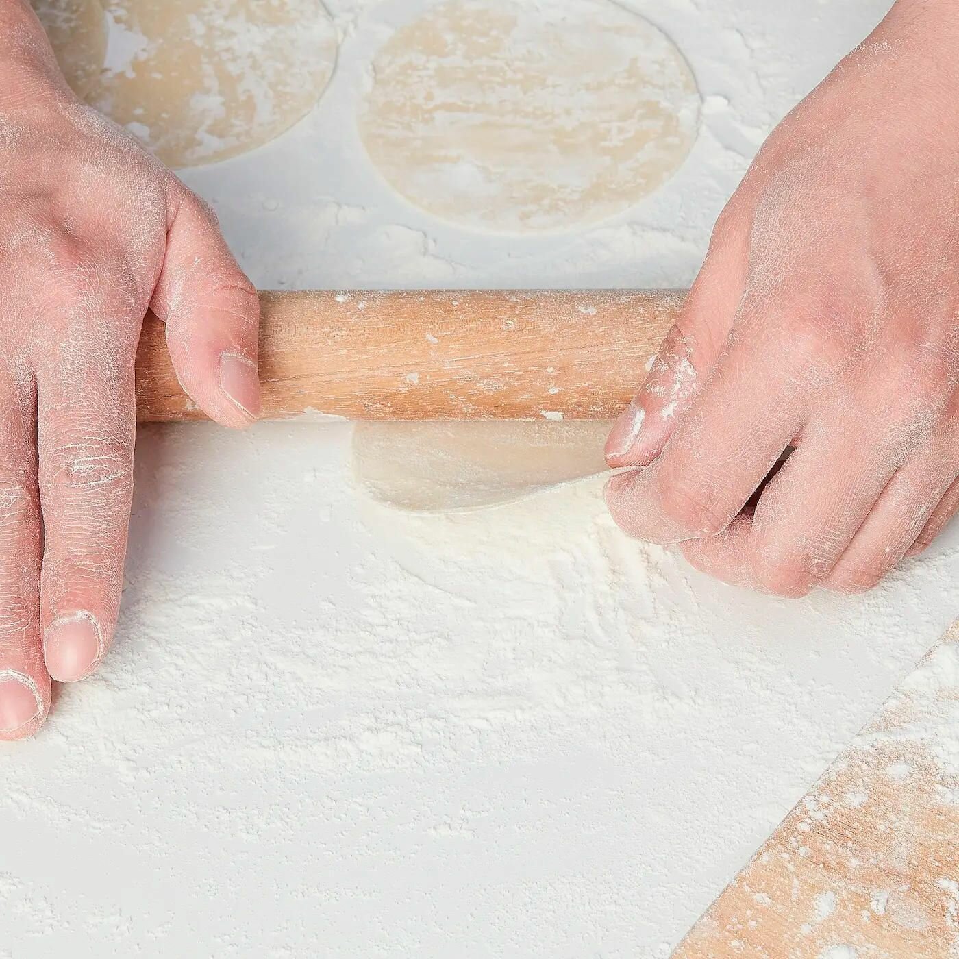 Скалка деревянная MAJFISK, из акации, 30см, 1шт