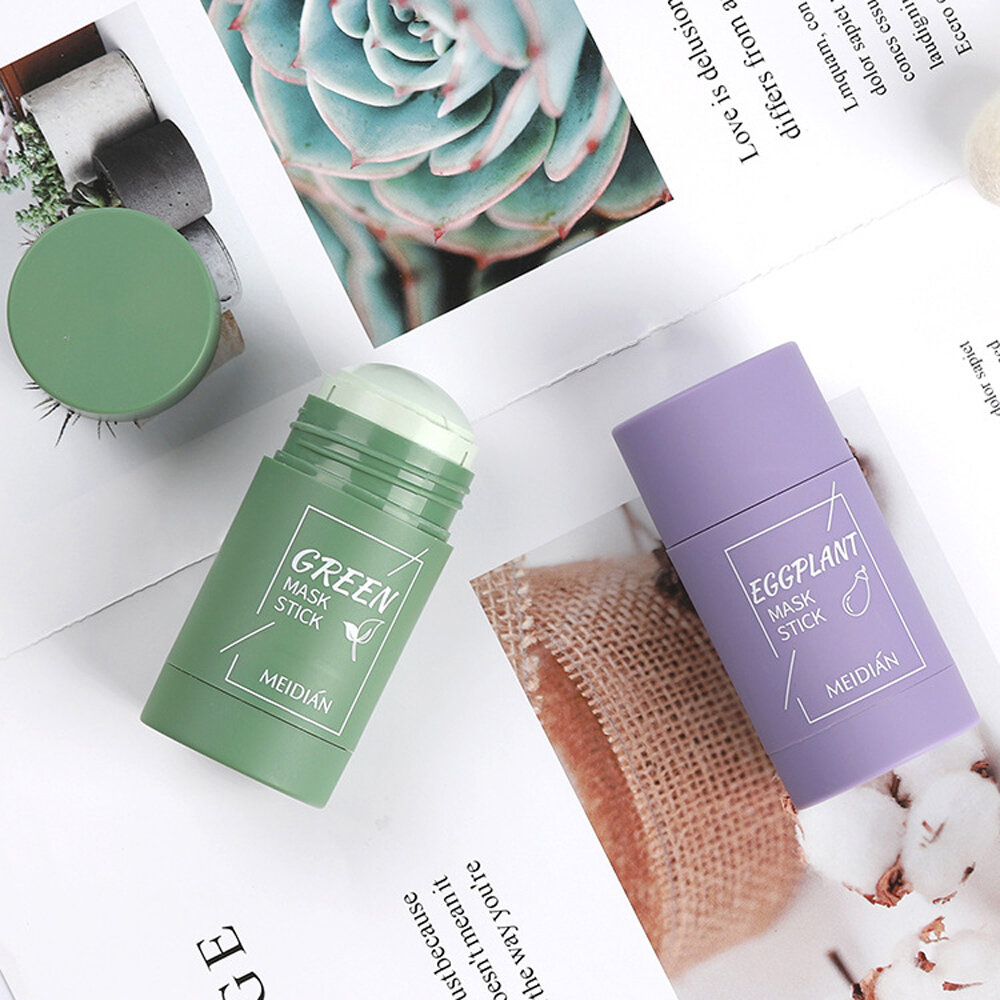 Очищающая маска с зеленым чаем, твердая глиняная маска-стик, увлажняющая, глубоко очищающая, регулирующая выделение жира, очищающая поры, для всех типов кожи, мужчин и женщин