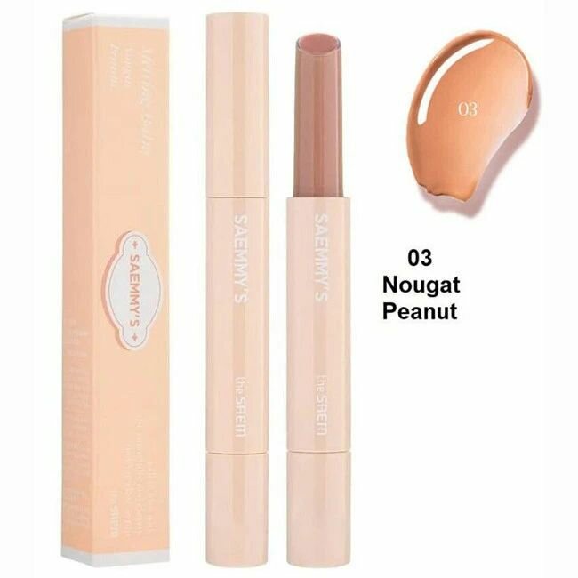 The Saem Saemmys Syrup Shot Melting Balm #03 Nougat Peanut сияющий оттеночный бальзам для губ (1.8г.)
