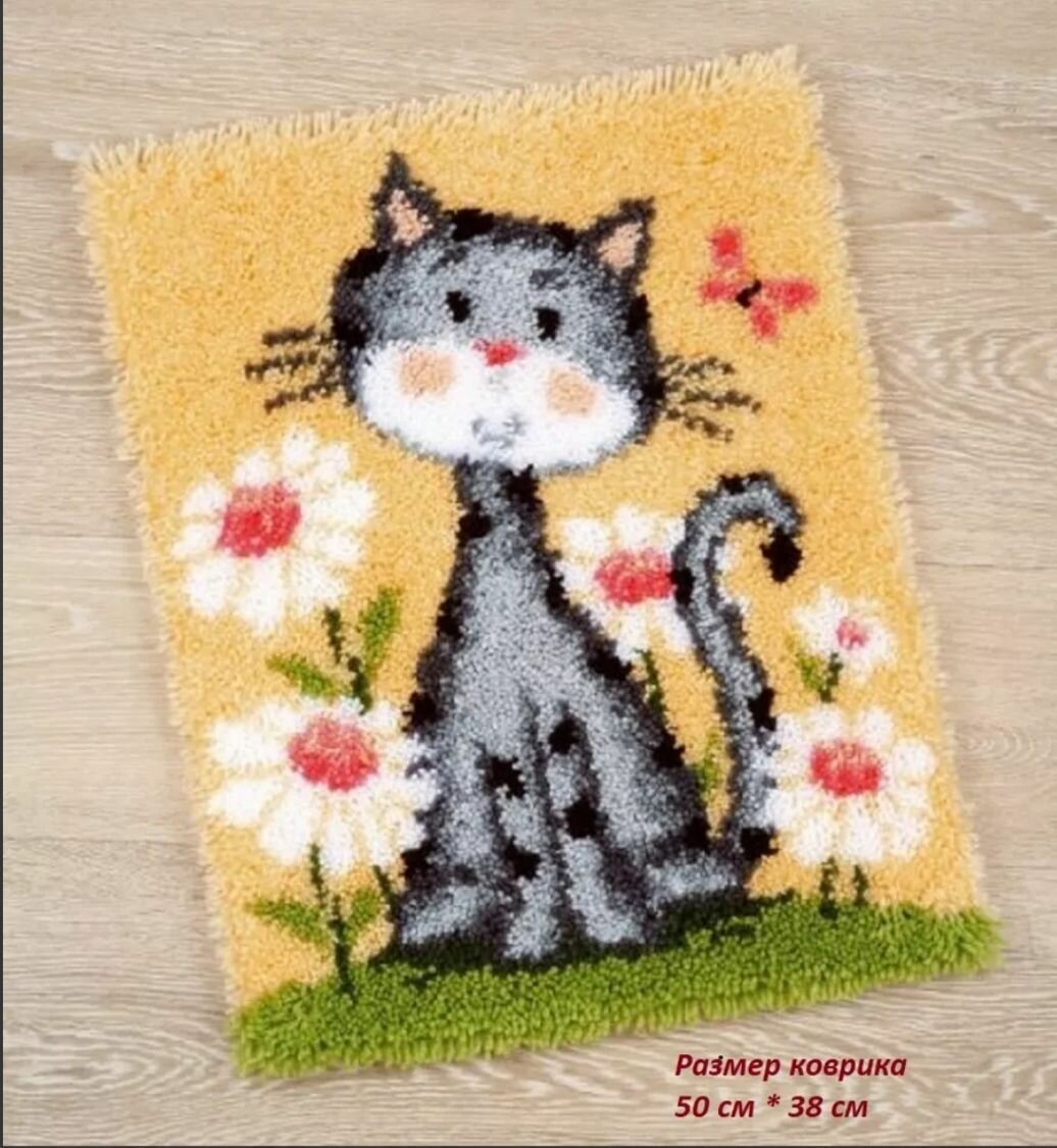 Набор для вышивки Larome E696, ковровая техника, акрил, канва, нить, крючок