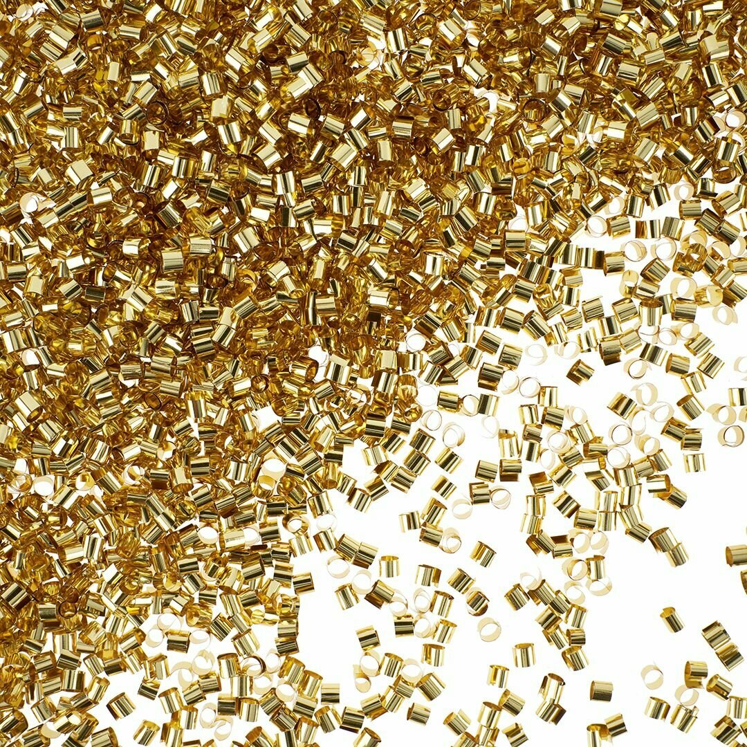 Конфетти Волна веселья Фольга Цилиндры золото металлик 0,2 см 20 г