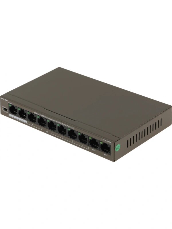Коммутатор неуправляемый IP-Com F1110P-8-63W