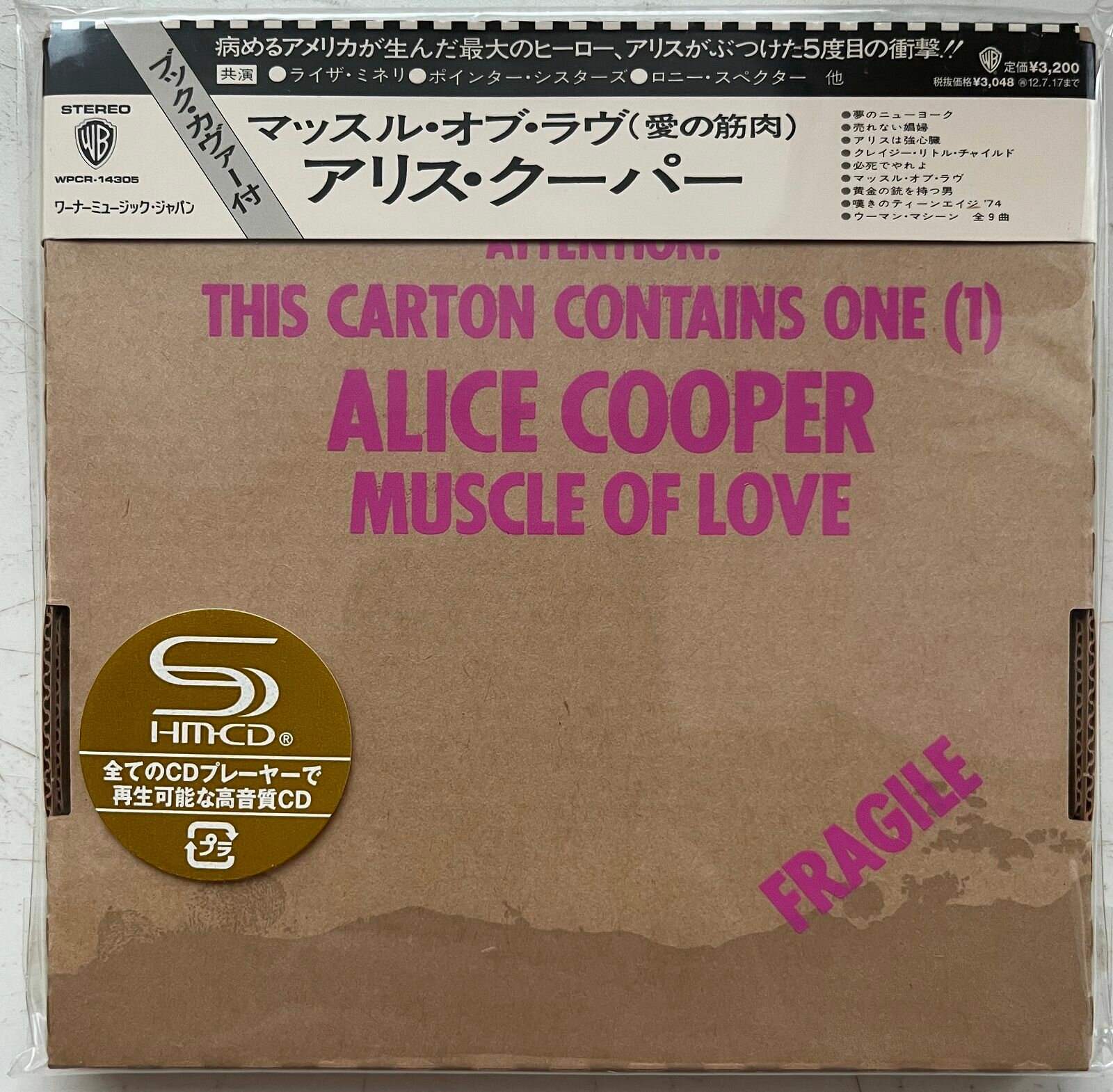 Alice Cooper. Muscle Of Love (SHM-CD, Limited Edition, Paper Sleeve, Japan, Warner Bros. Records, WPCR-14305, 2012, новый компакт-диск в завод. упаковке) CD
