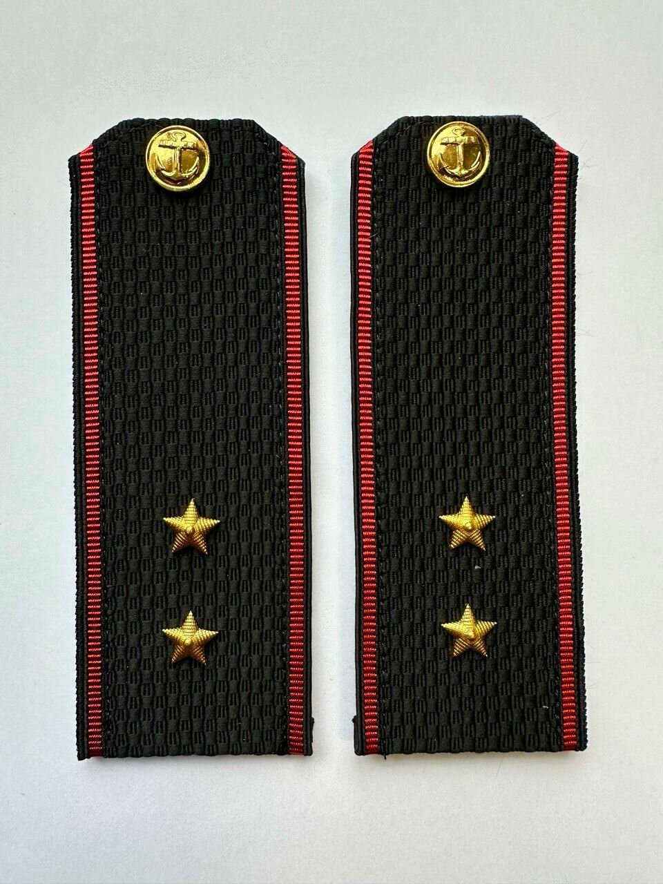 Погоны Морской пехоты повседневные Мичман цвет черный с красным кантом