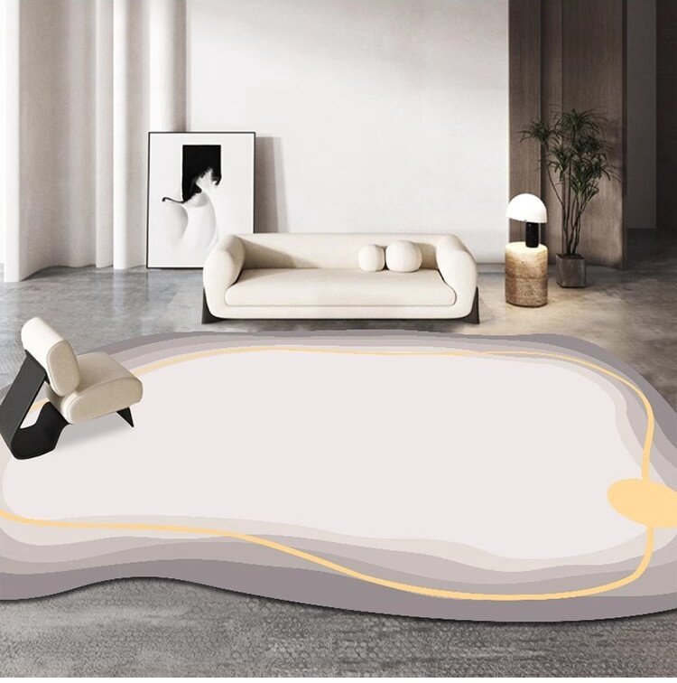 Ковер на пол 140х200 см комнатный, высота ворса8 мм, прямоугольный, основа войлок, Белый