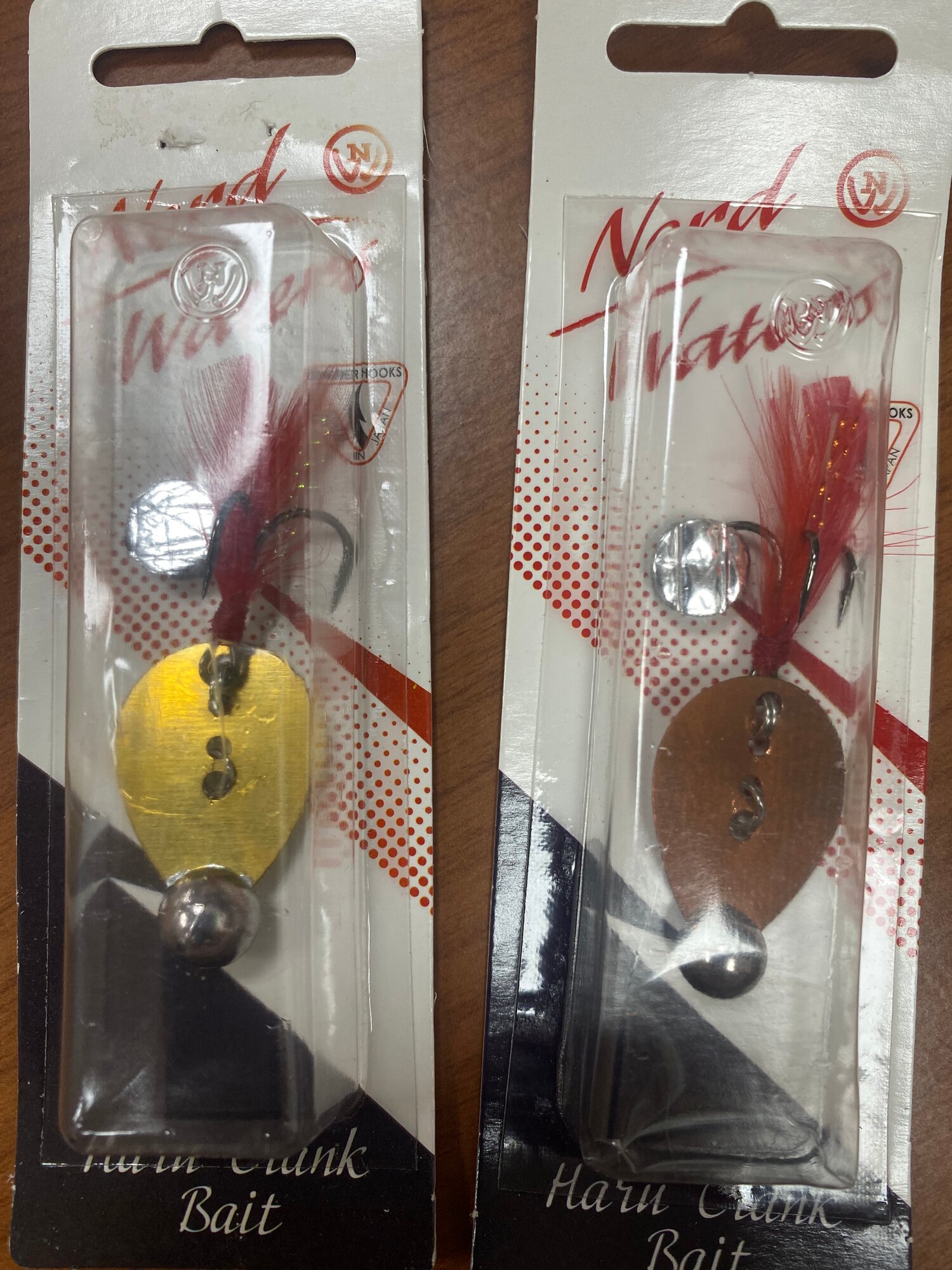 Блесны вращающиеся Nord Waters Haru Crank Baits, набор 2 шт: №4, 7 гр, HCB047GL/ №4, 5гр. HCB045CU