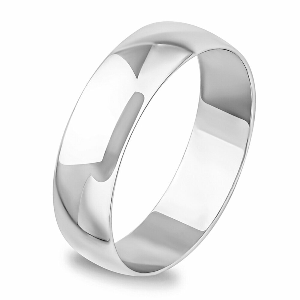Кольцо обручальное, серебро, 925 проба, родирование