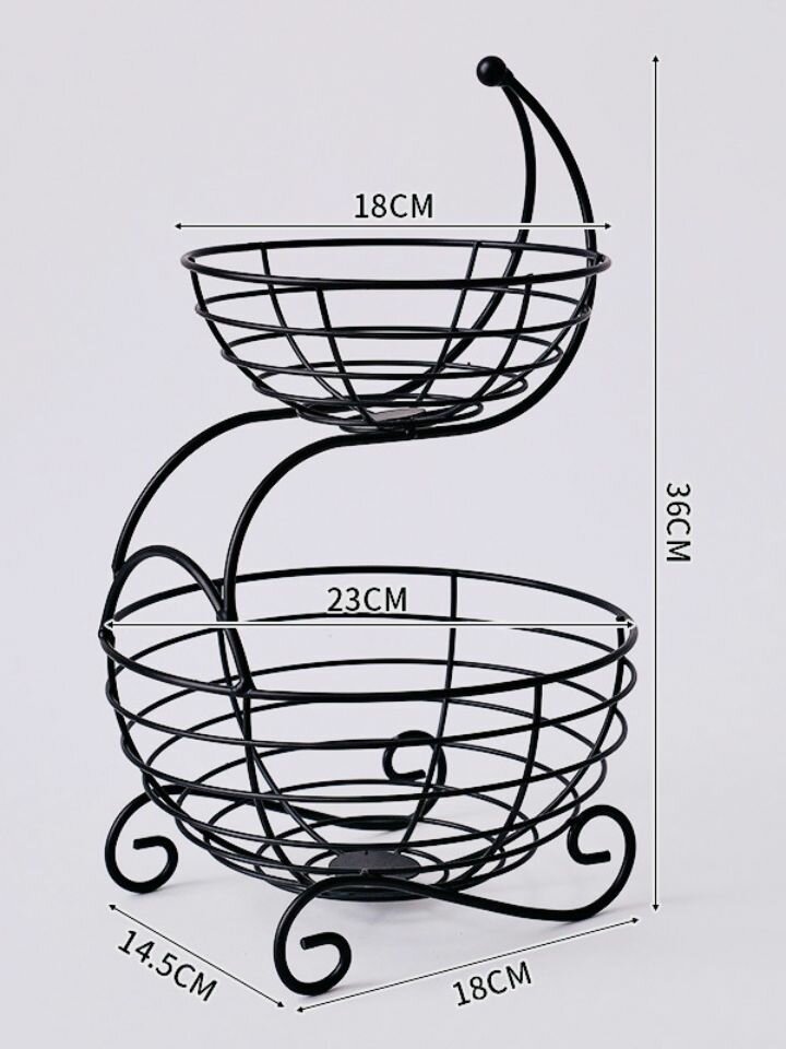 Двухслойная фруктовая тарелка, подходящая для закусок, фруктов, украшений
