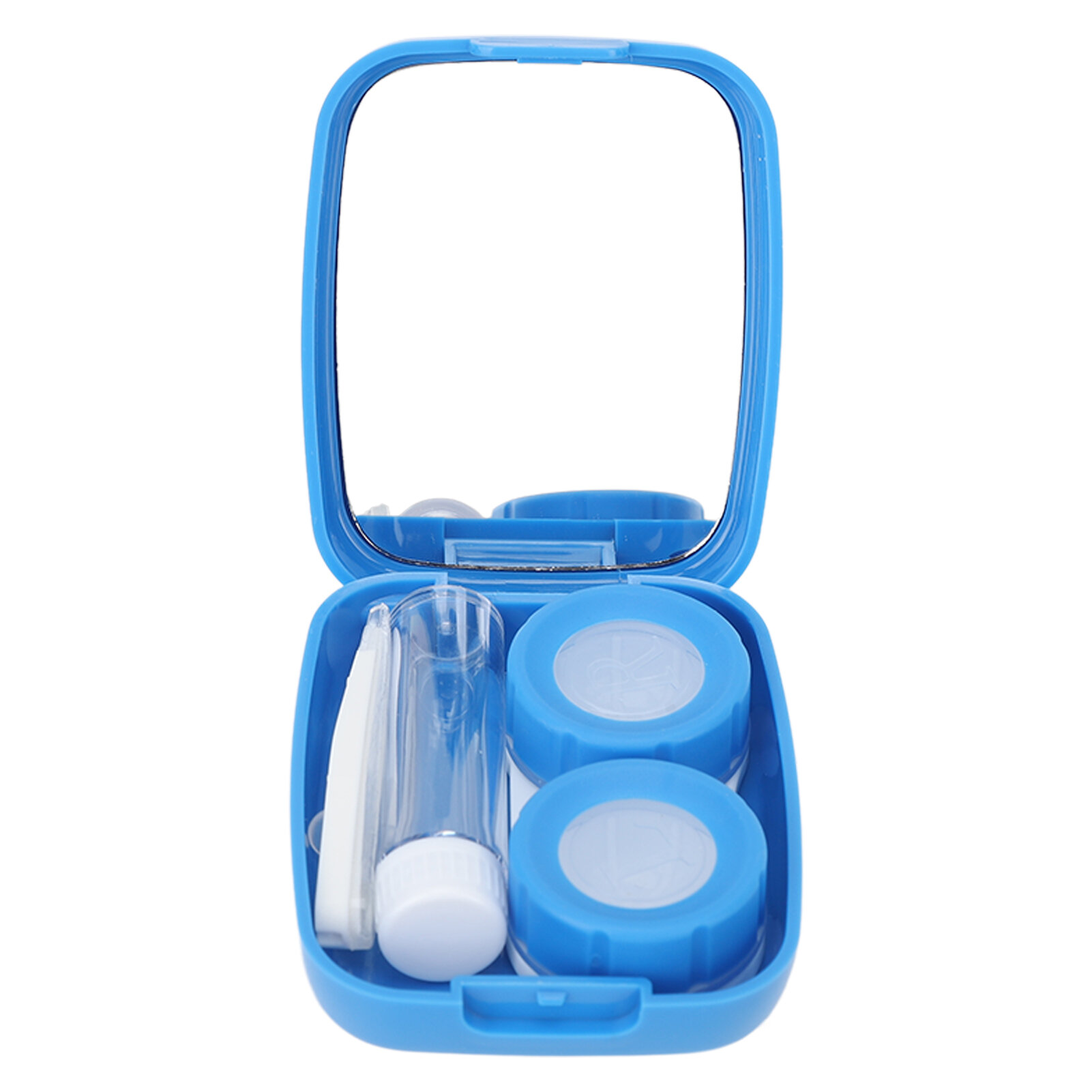 Portable Contact Lens Box Kit Cute Little Duck Case Dustproof Travel for Woman Blue