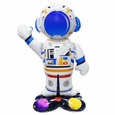 Воздушный шар весёлая затея "Фигура Air", Космонавт большой, темно-синий, 48 дюймов