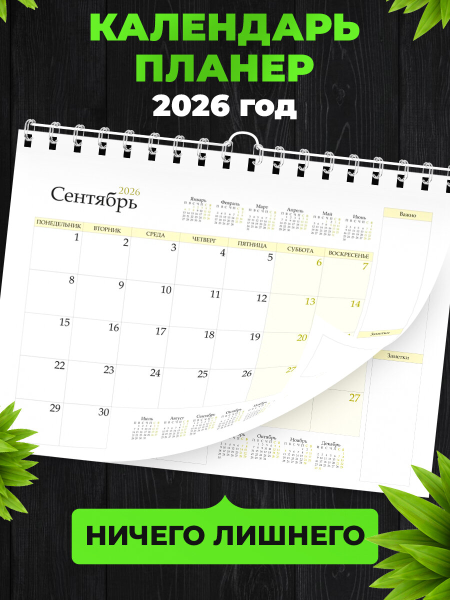 Календарь 2026 настенный перекидной агнеша АРТ, планер на месяц, 13 листов, 24 x 34 см