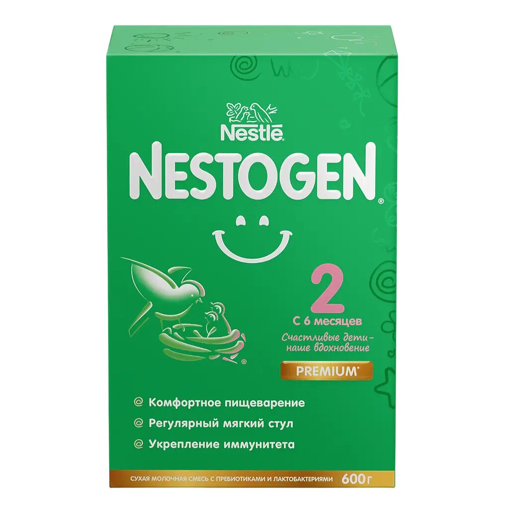 Nestogen 2 Premium Сухая молочная смесь с 6 мес 600 г 1 шт