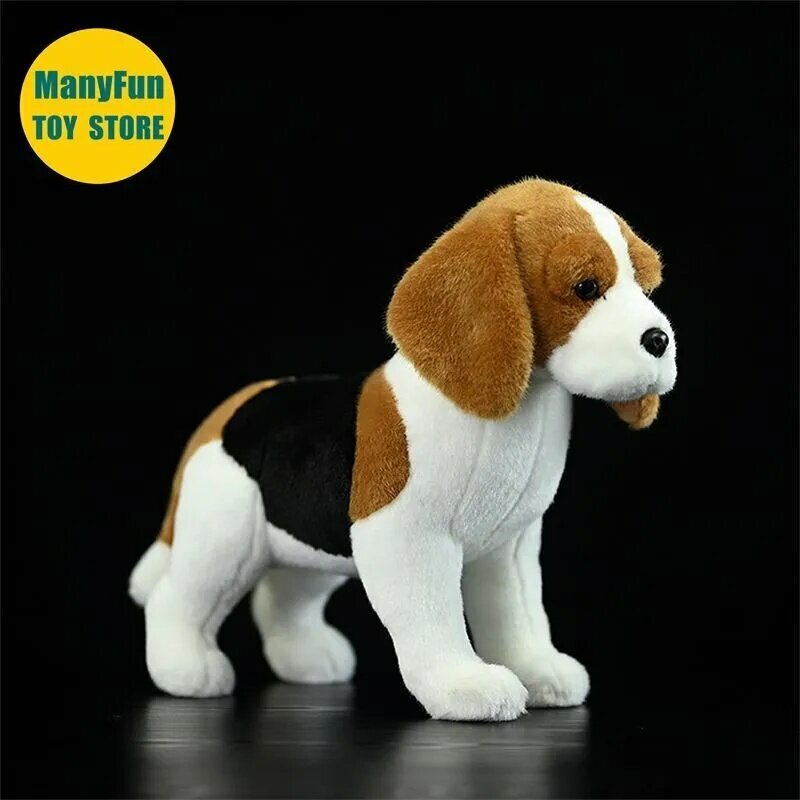 Реалистичная мягкая плюшевая игрушка собака Бигль, Собака Гончая