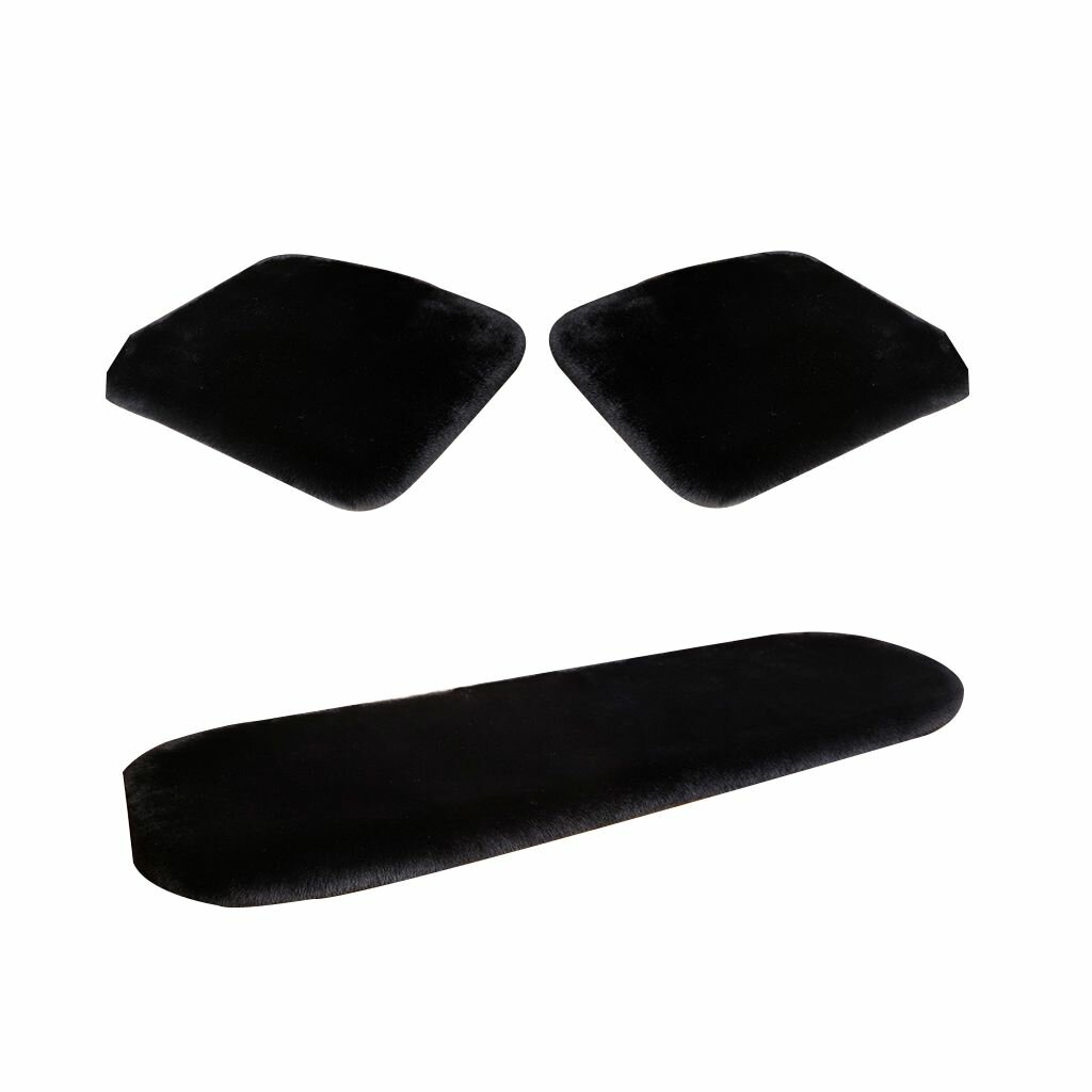 1 комплект из трех частей, подушка для автокресла из искусственного меха кролика-черный