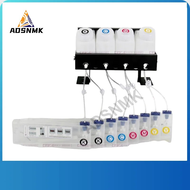 Система непрерывной подачи чернил с струйным картриджем СНПЧ 4, бак для массивных чернил, 8 картриджей в сборе для китайского принтера Roland Mimaki Mutoh