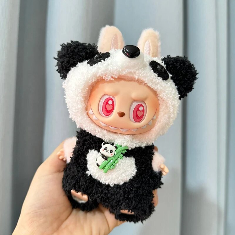 Сменный комплект одежды для куклы 17 см: комбинезон розовая свинья и onesie зеленая лягушка с подвеской