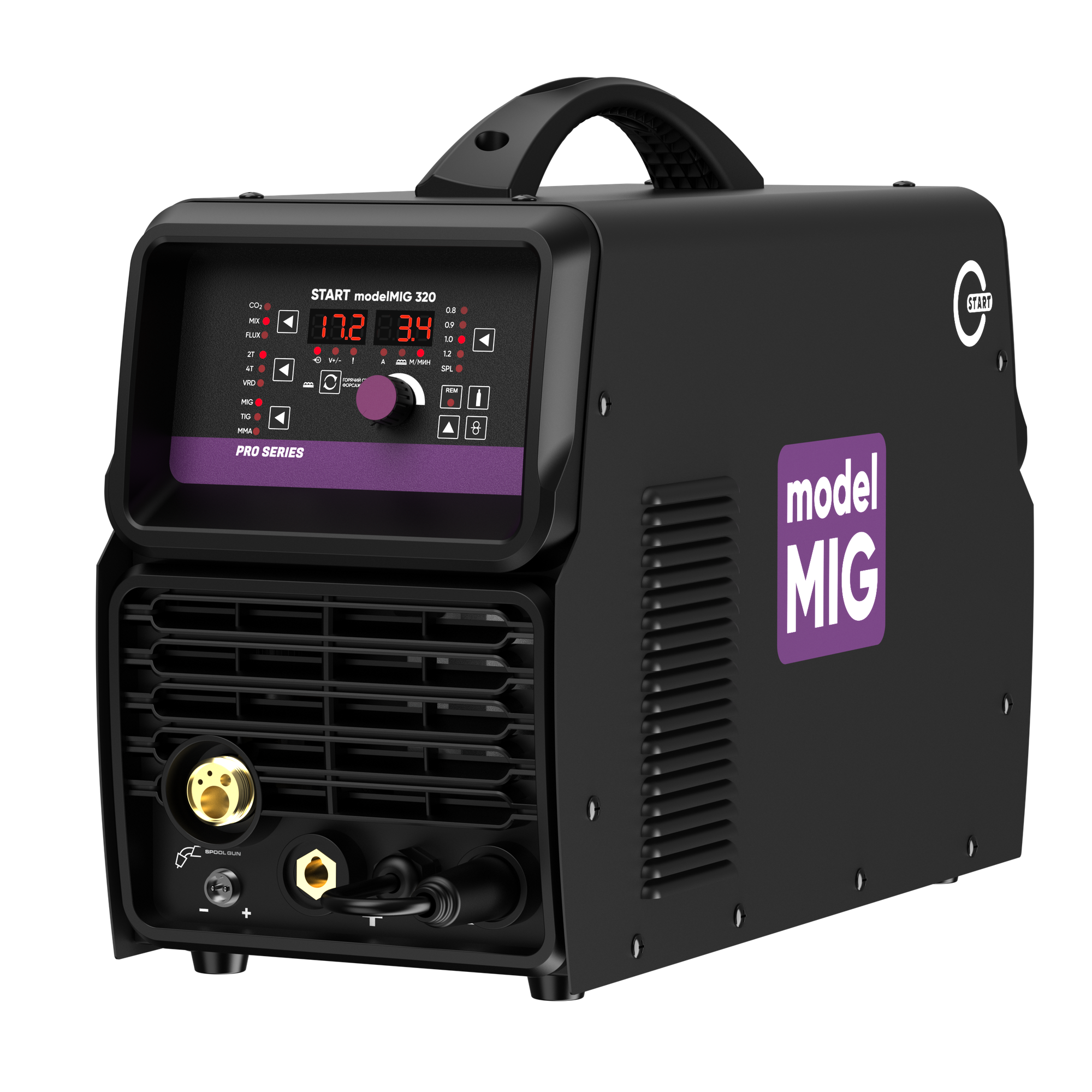 Инверторный сварочный полуавтомат START modelMIG 320, 2W320m