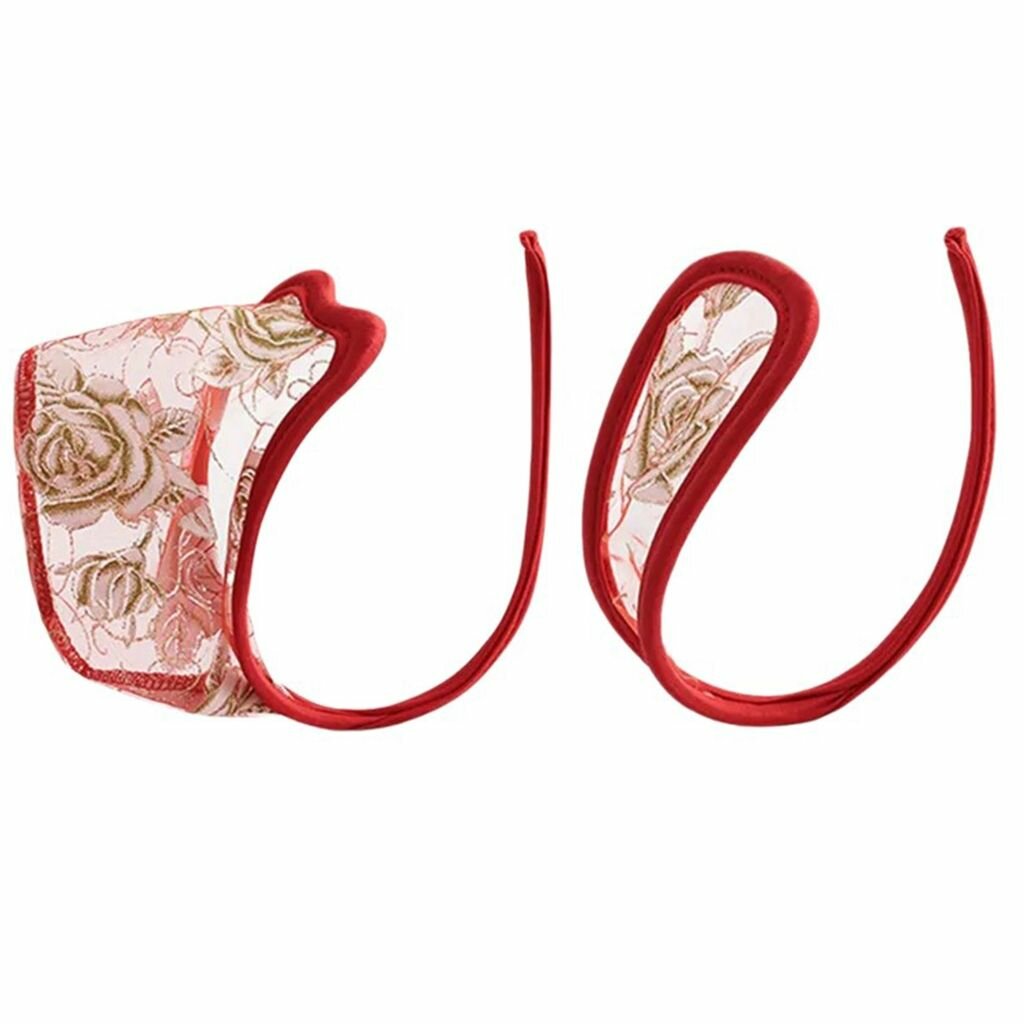 2 пары невидимых С-образных брюк для мужчин и женщин, сексуальные трусики, стринги, модели D077 red couple