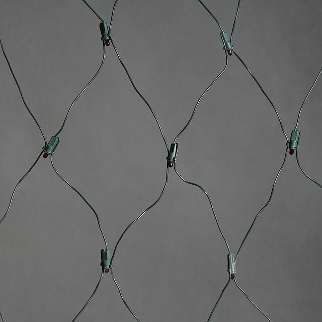 Гирлянда Сетка 1.8*2.4 м, 320 красных микроламп, зеленый ПВХ, контроллер, MOROZCO