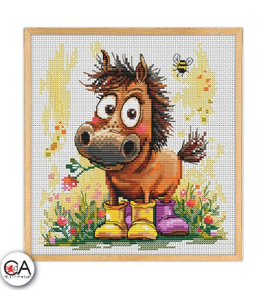 Набор для вышивания Collection D'Art #BC8136 Сапоги-скороходы, Счетный крест, 16 х 19 см