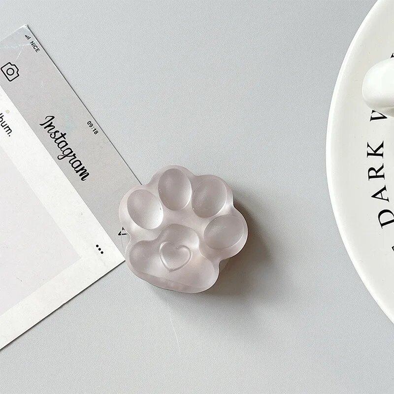 Желейный цвет 3D держатель в виде кошачьей лапы для смартфона Grip Tok универсальный Smart Tok для iPhone Samsung розетка складной ленивый кронштейн Brown