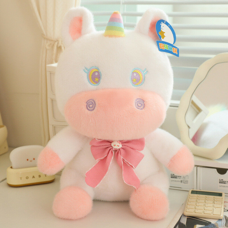 Cute blue and pink unicorn plush toy with premium pp cotton filling for comfortable hugs