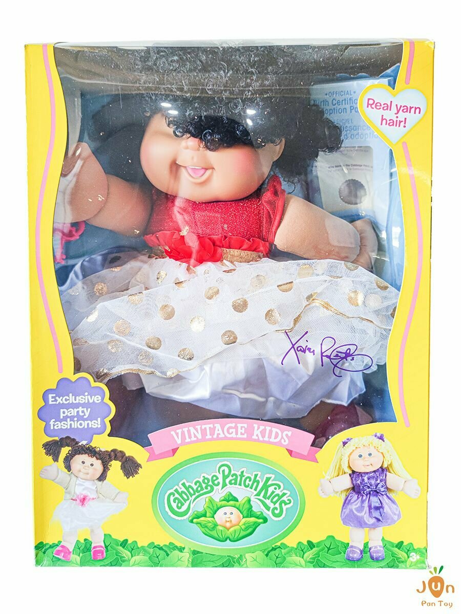 Cabbage Patch Kids Vintage Kids / Игрушки для девочек, одетые в красивую одежду, со свидетельством о рождении, подойдут в качестве подарка на день рождения