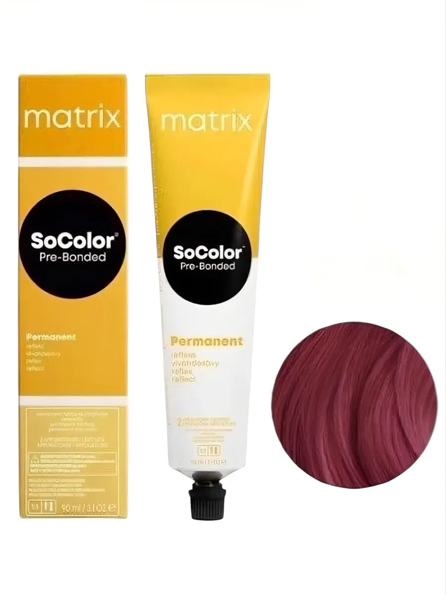 Краска для волос Matrix SoColor Pre-Bonded, Перманентная с бондером, 6VR