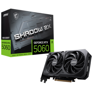 Видеокарта MSI Видеокарта MSI PCI-E 5.0 RTX 5060 8G SHADOW 2X NVIDIA GeForce RTX 5060 8Gb 128bit GDDR7 2497/28000 HDMIx1 DPx3 HDCP Ret