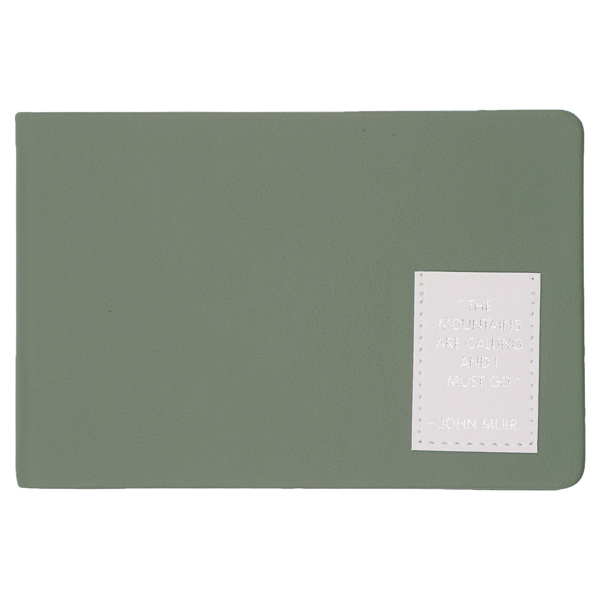 Еженедельник недат. 64л 160х105 "NUANCES" эвкалипт, 7Б, иск. кожа, тв. переплет, тонир. блок, нашивка с тисн. фольгой, скругл. углы, ляссе, инд. уп