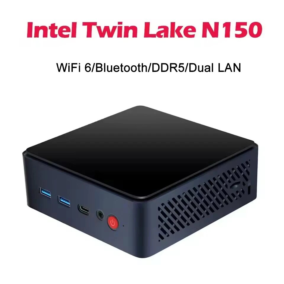 SZBOX R15 Intel N150 Мини-ПК Windows 11 Pro WiFi6 Bluetooth DDR5 M.2 NVMe SSD Dual 2.5G LAN HDMI DP Настольный геймерский компьютер