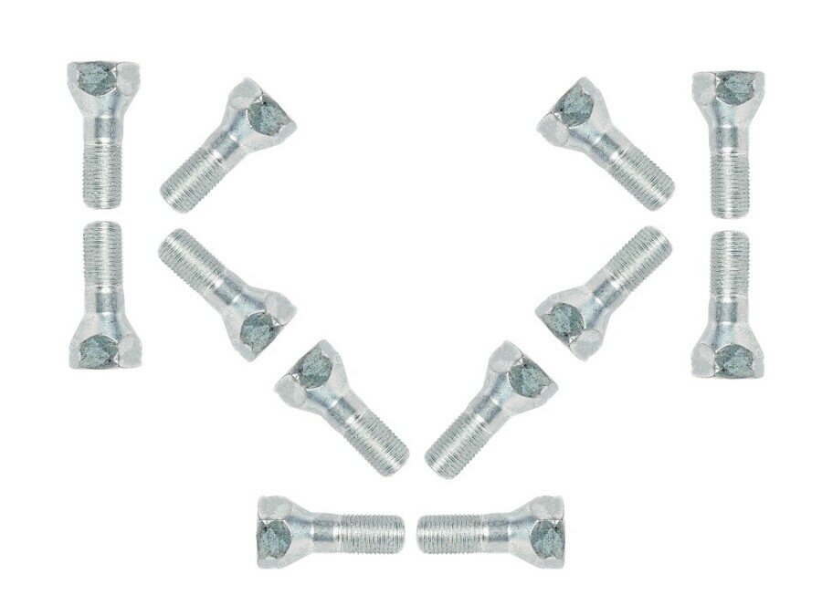 Комплект из 12ШТ: Болт колеса ВАЗ 2108, 2110-12 литой диск, под ключ 19 (М12х1.25х30.5) (артикул K-21120310104000X12)