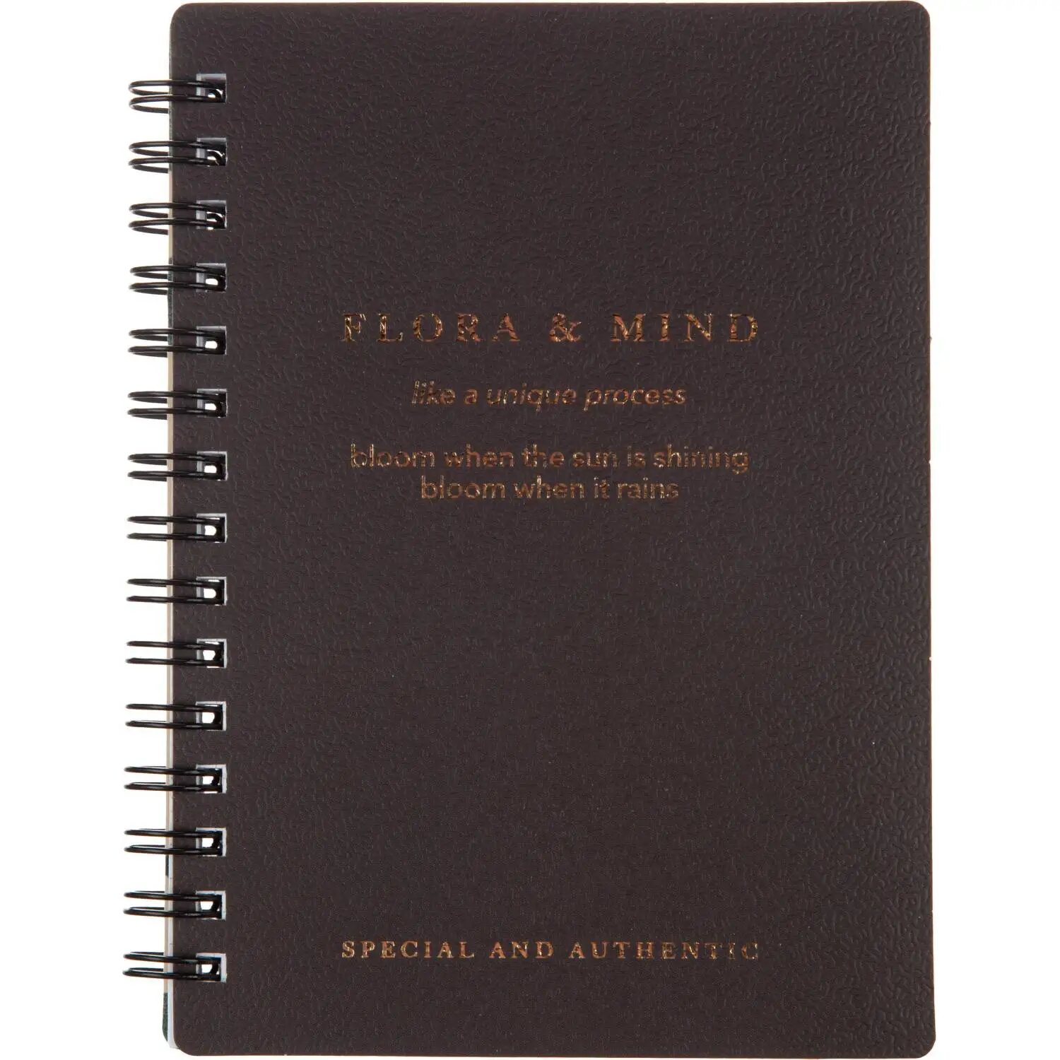 Блокнот BS, 102х142мм, 80л, клетка, спираль. Flora, черный, N4253