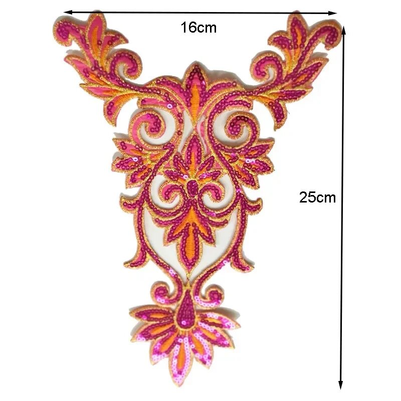 Золотые вышитые нашивки с совой Розовый, Rosered