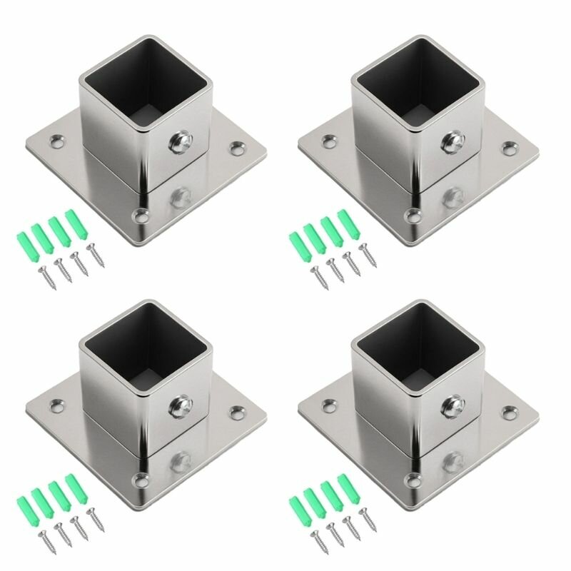 (4 компл.) Фланцы (крепления) для труб/штанги гардероба, боковой монтаж, 30 мм