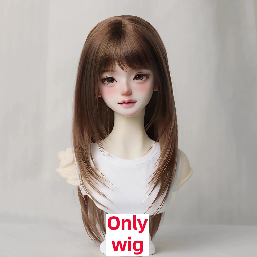 Парик для куклы 1/6 1/4, прямые волосы, Only wig-17, 18-19 см
