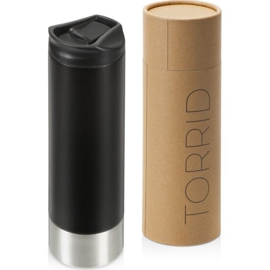 Термокружка Waterline "Torrid" 470 мл, нерж. сталь/пластик, черный (810027)