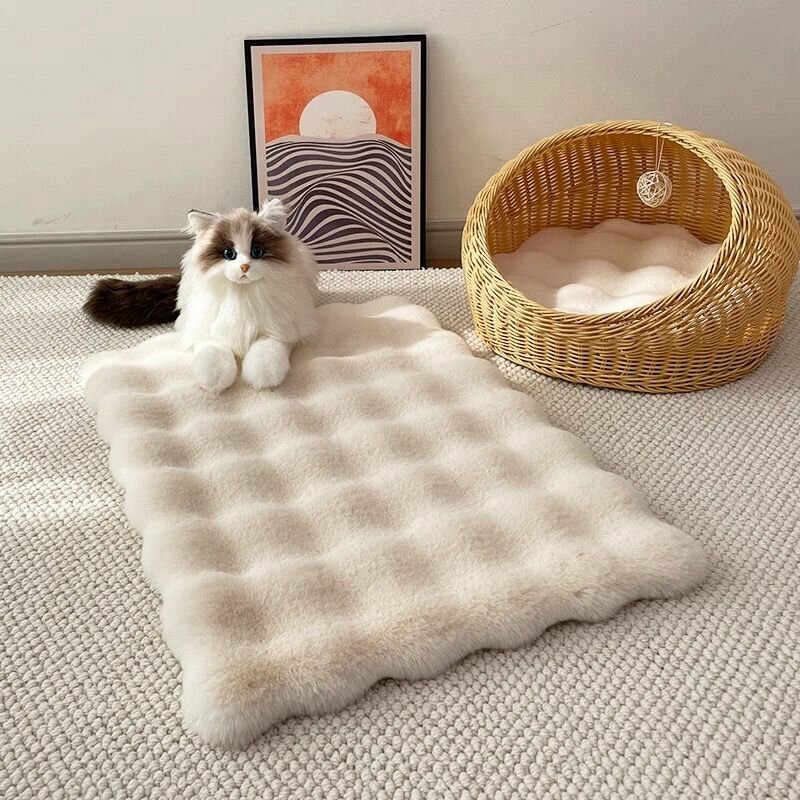 Универсальное гнездышко для домашних животных в любое время года-осенний и зимний плюшевый теплый коврик